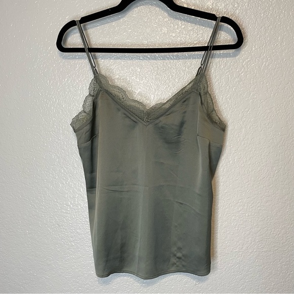 Abercrombie & Fitch | Tops | Abercrombie Fitch Sage Greenlace Satin ...